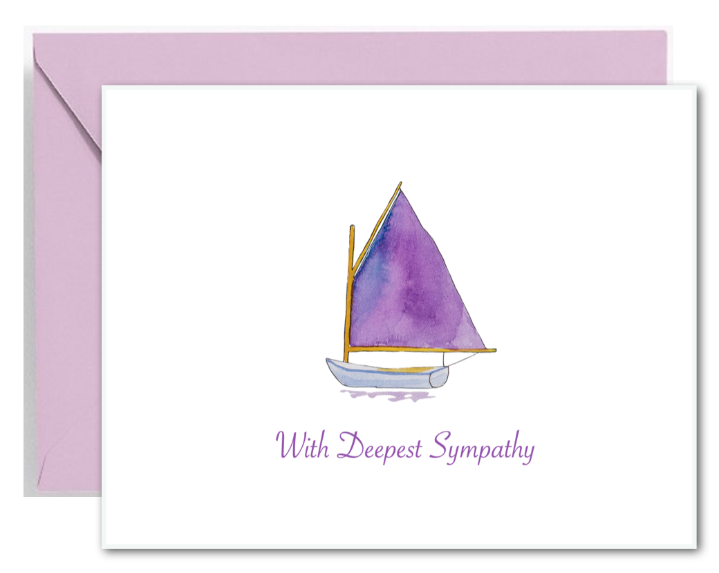 Sailboat With Deepest Sympathy Card – Freedom Art Studio