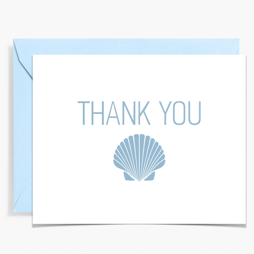 Scallop Thank You Card – Freedom Art Studio